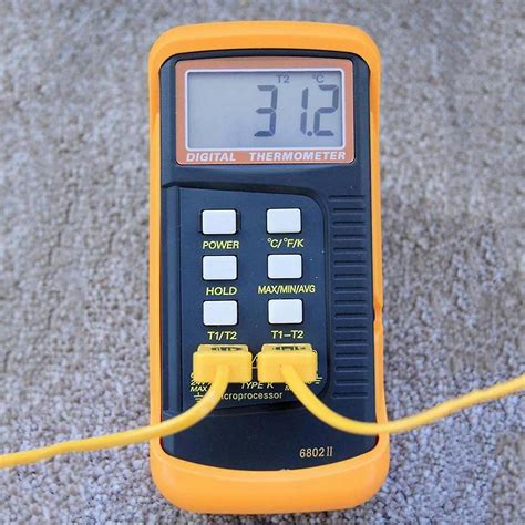 Digital K Type Thermocouple Thermometer C Dual Channel Thermometer Pipe Clamp And