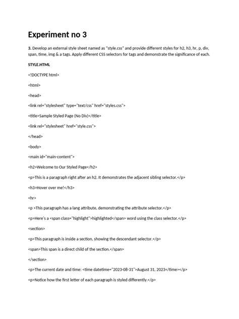 Experiment No 3[3] Pdf Hypertext Systems Architecture