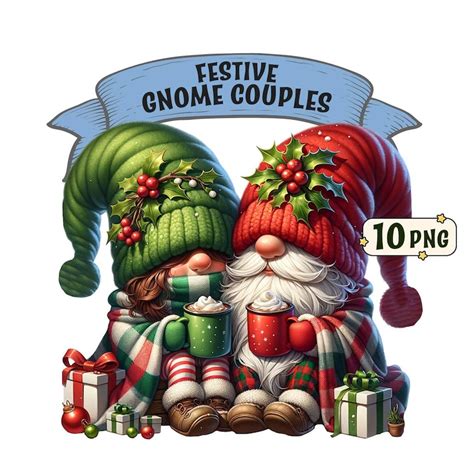 Gnome Couples Clip Art Etsy