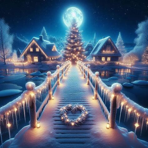 Premium Ai Image Winter Wallpaper Icy Trees Adorned With Twinkling