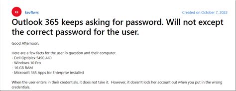 Why Does Outlook 365 Keep Asking For A Password