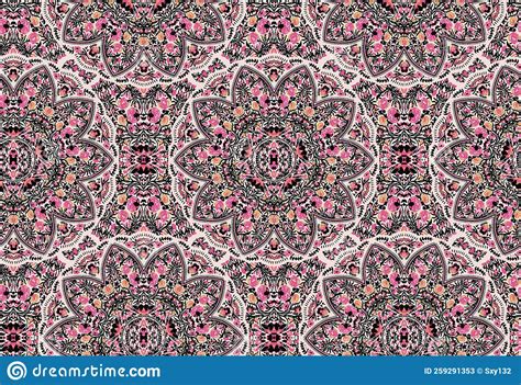 Abstract Hand Drawn Vintage Floral Celtic Geometric Seamless Repeat Pattern Lattice Ornament