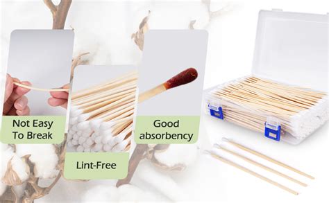 400 Pcs 6 Inch Long Cotton Swabs With Wood Handle Highly