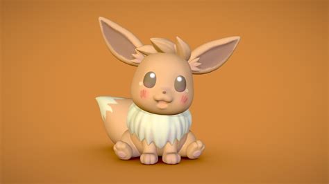 Eevee 3d Print Buy Royalty Free 3d Model By Lessab3d [2899767] Sketchfab Store