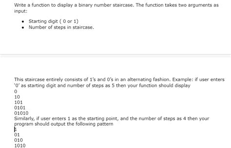 Solved Write A Function To Display A Binary Number Chegg
