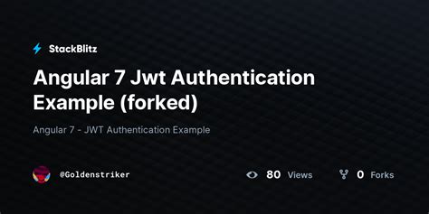 Angular 7 Jwt Authentication Example Forked Stackblitz