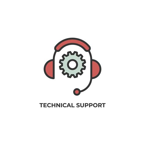 Technical Support Vector Icon Colorful Flat Design Vector Illustration Vector Graphics