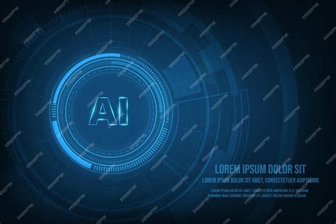 Premium Vector Vector Futuristic Circuit Board Blue Light Artificial Intelligence Concept