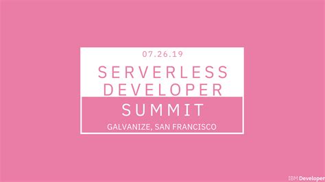 1 Day Developer Education Event Serverless Developer Summit Max Katz