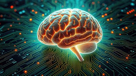 futuristic neural network artificial intelligence integrated with