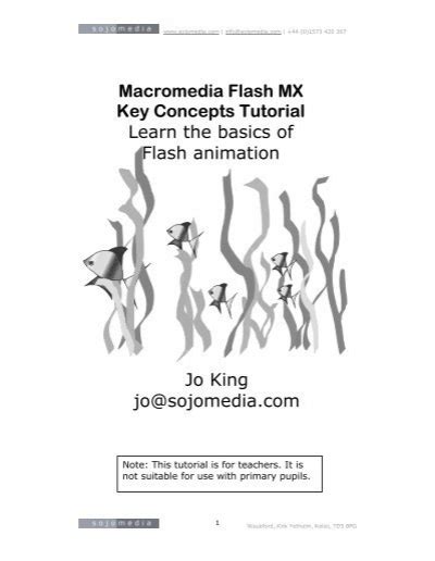 Macromedia Flash Mx Key Concepts Tutorial Learn Sojo Media