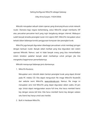 Setting MikroTik Sebagai Gateway PDF