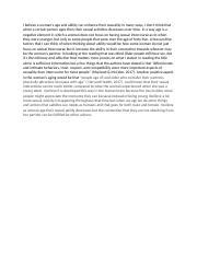 Module Discussion Docx I Believe A Woman S Age And Ability Can Enhance Their Sexuality In