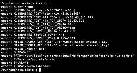 kubernetes secret file environment variable ignored at minio start