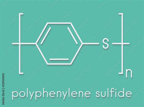 Polyphenylene Sulfide Pps Polymer Chemical Structure Commonly Used