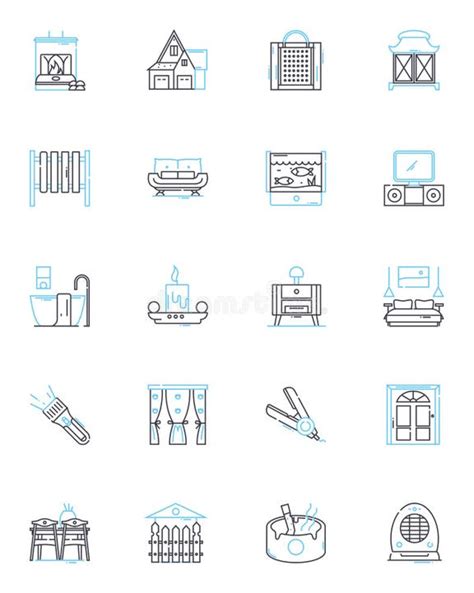 Industrial Design Linear Icons Set Ergonomics Sustainability Aesthetics Functionality