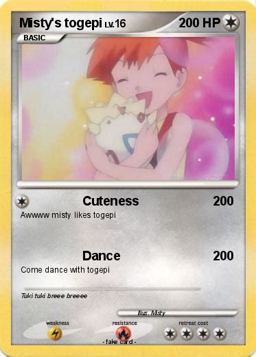 Pokémon Misty s togepi Cuteness My Pokemon Card