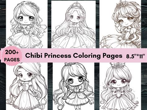 Chibi Princess Coloring Pages