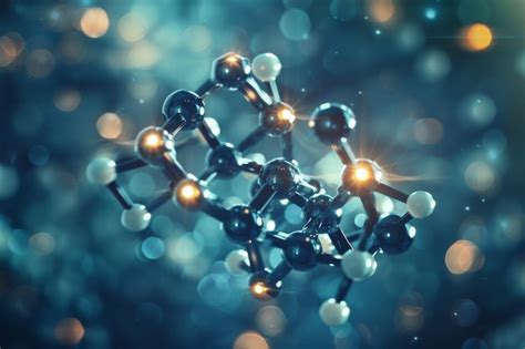 Premium Photo Molecular Structure With Glowing Particles Creating A Vibrant And Futuristic