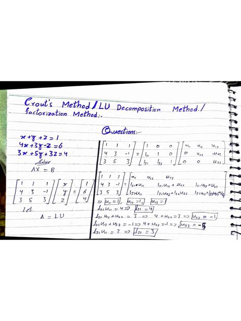 Lu Decomposition Method Pdf