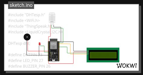 Temperature And Humidity Change Alarm System Wokwi ESP STM Arduino Simulator