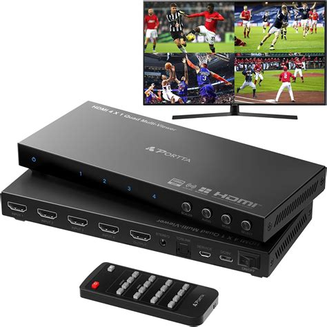 Hdmi Multiviewer Switch 4x1 Portta Hdmi Quad Multi Viewer Seamless
