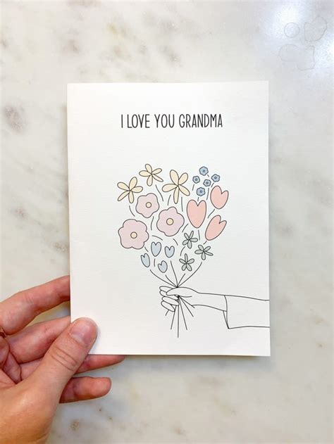 Grandma Mothers Day Card I Love You Grandma Cards For Grandma Greeting Card Grandma Birthday