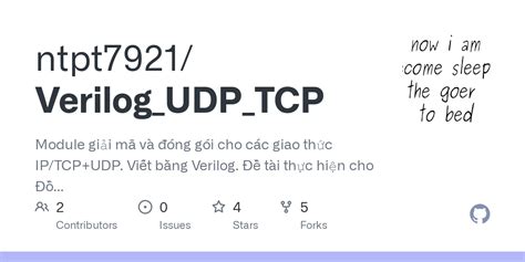 Github Ntpt Verilog Udp Tcp Module Gi I M V Ng G I Cho C C Giao Th C Ip Tcp Udp Vi T