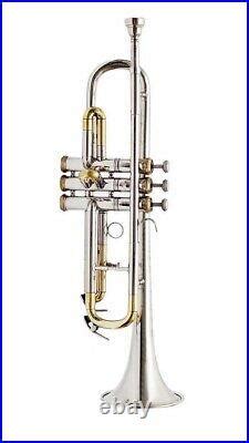 Trumpet Nickel And Brass Professional Instrument Bb Pitch Free Hard Case Mouth Brass Musical