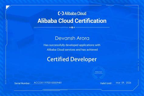 Devansh Arora On Linkedin Glad To Share My Alibaba Cloud Certification With You All