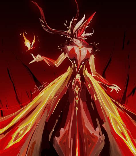 Signora Crimson Lotus Moth And Signora Genshin Impact Drawn By Sk Sudo Danbooru