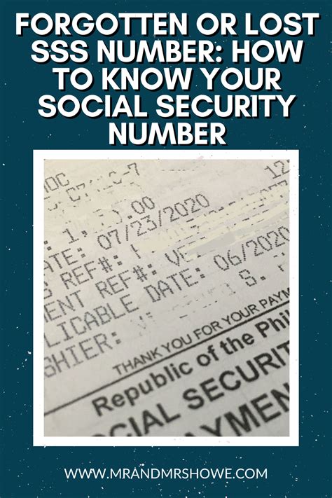 Forgotten Or Lost Sss Number How To Know Your Social Security Number