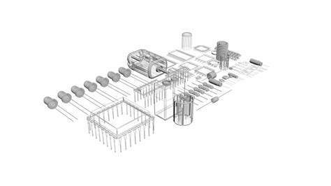 electronic components set 3d model cgtrader