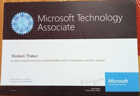 Muskan Thakur On Linkedin Microsofttechnologyassociate Python Throwback Webdevelopment