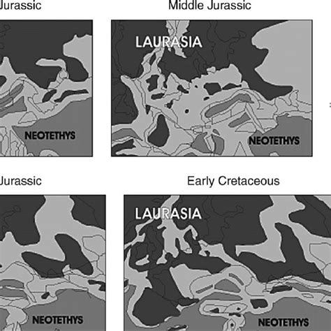 Lower Jurassic Middle Jurassic Late Jurassic And Early Cretaceous Download Scientific