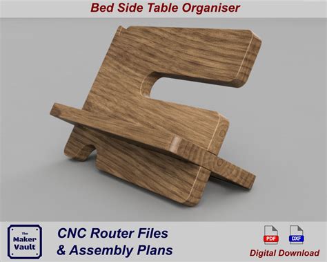 CNC Router Files AND Woodwork Plans For Wooden Bedside Table Organiser Woodworking Plans CNC