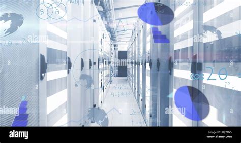 Displaying Server Cabinet Corridor Running Through Data Center With