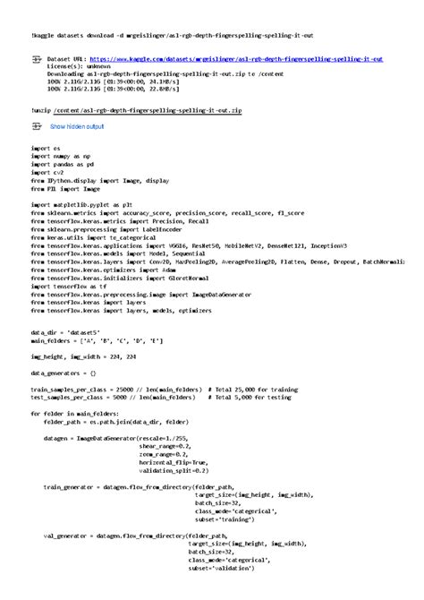 DL Exp6 Ipynb Colab Kaggle Datasets Download D Studocu