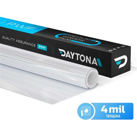Защитная бронированная пленка на окна Daytona прозрачная 4 mil (3м х 0 ...