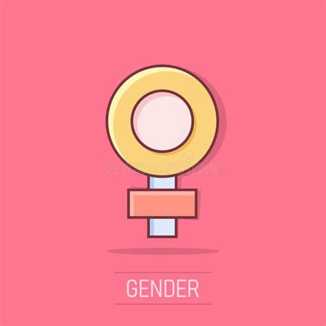 Vector Cartoon Female Sex Symbol Icon In Comic Style Women Gender
