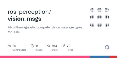 GitHub Ros Perception Vision Msgs Algorithm Agnostic Computer Vision Message Types For ROS