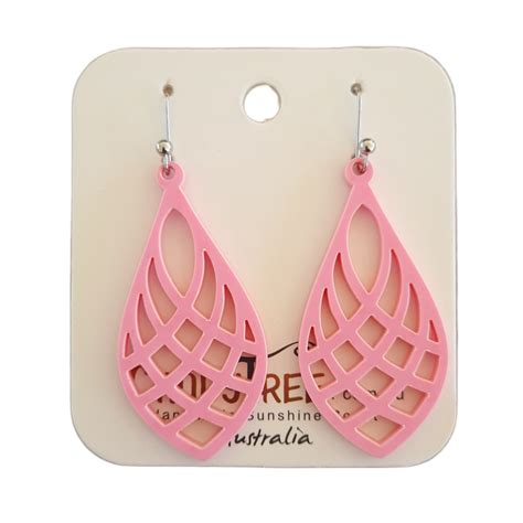 Acrylic Dangle Pink Abstract Teardrop Candy Tree