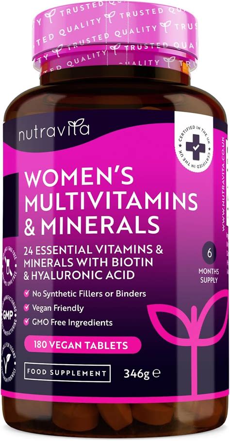 Multivitamine & Mineralien für Frauen - 24 essentielle aktive Vitamine ...