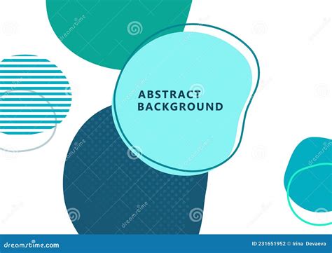 Abstract Dynamic Composition Of Overlapping Rounded Shapes And Dots Geometric Background In