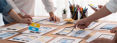 creative front end developer brainstorming ui design scrutinize stock