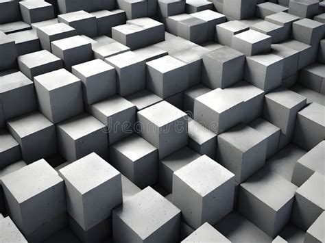 Abstract White Cube Shape Background Stock Illustration Illustration Of Brick Background