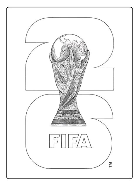 Suburbano Digital Logo Da Copa Do Mundo De 2026 Para Imprimir E Colorir