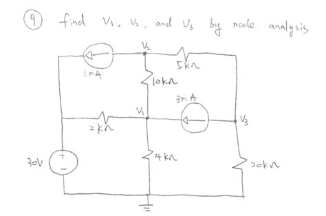 Solved Find V V And V By Node Analysis Chegg