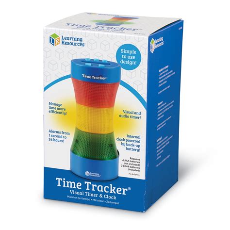 Learning Resources Time Tracker Visual Timer And Clock 1 Piece
