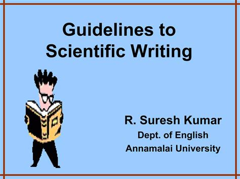 Guidelines To Scientific Writing PPT